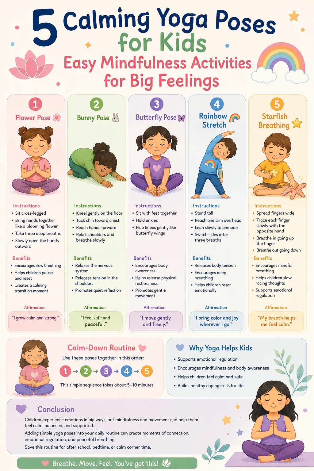 5 Calming Yoga Poses for Kids with Big Emotions – BlissZenSpace